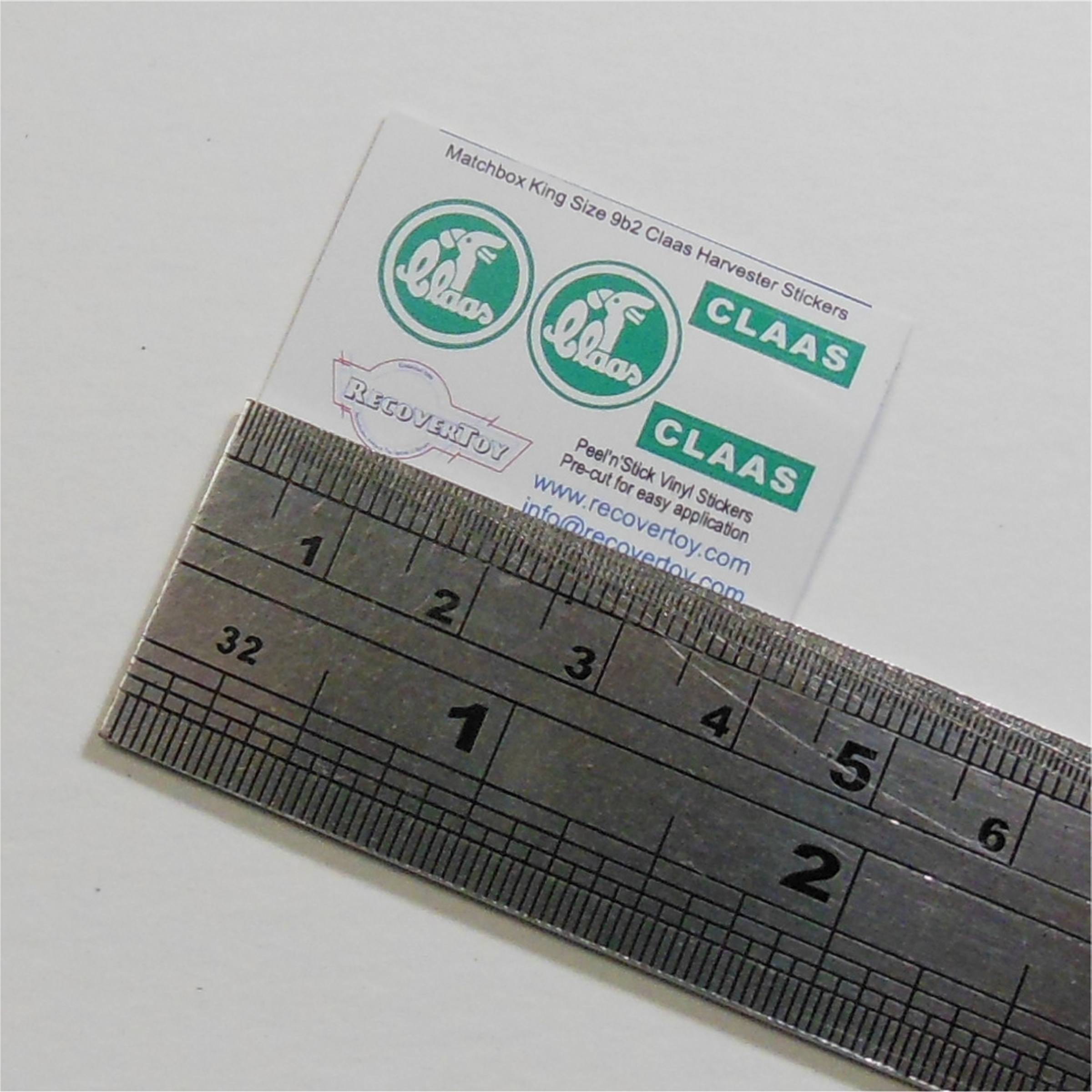 Matchbox Lesney King Size K 9b2 Claas Combine Harvester Green Sticker Set