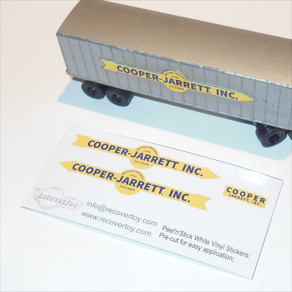 Matchbox Lesney Major Pack 9a1 Cooper Jarrett Double Freighter Yellow ...